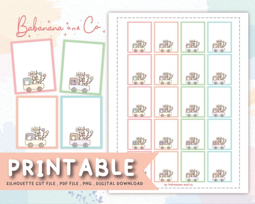 Cute Cat Notepad Printable ,Digital Stickers,Hand Drawn Design ...