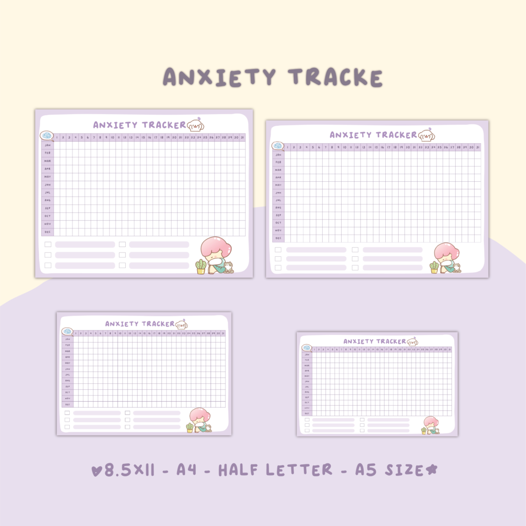 Anxiety Tracker Printable Template, Anxiety Journal, Anxiety Log ...