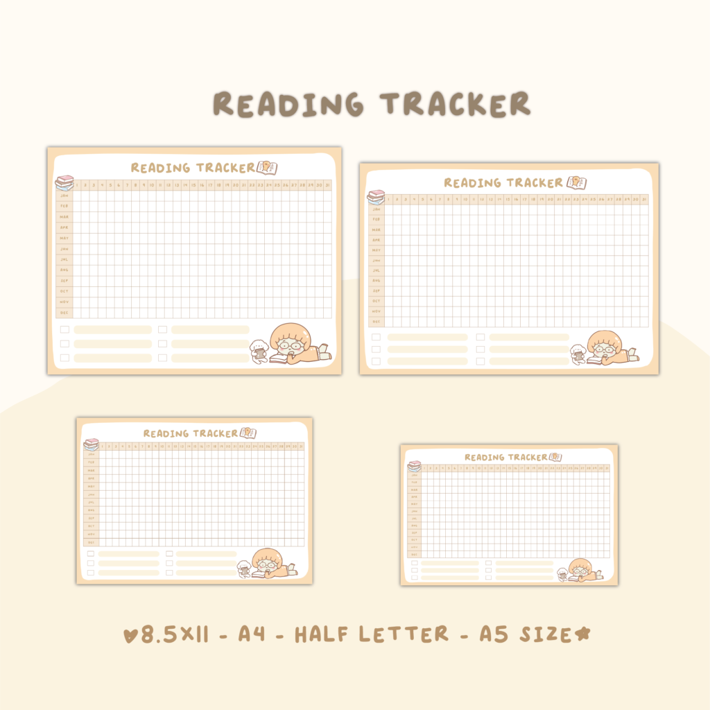 Reading Tracker Printable Template, Reading Journal, Reading Log ...
